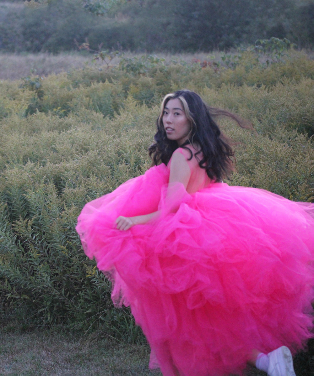 Gathered Tulle Dress – Jackiellen Bonney